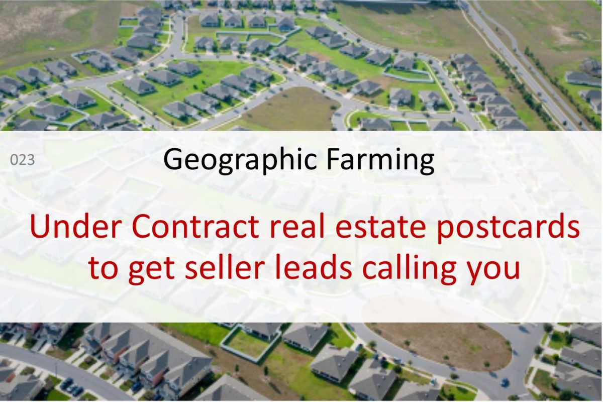 Under Contract real estate postcards to get seller leads calling you ...